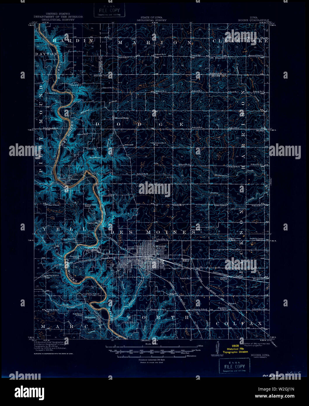 Boone iowa map hi-res stock photography and images - Alamy