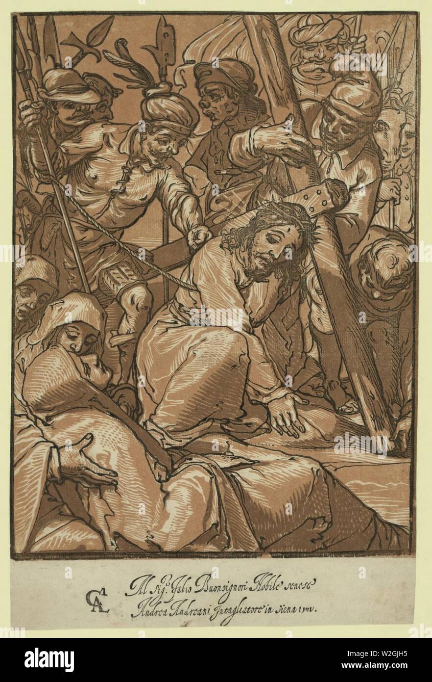 Christ carrying the cross - AC (monogram of Alessandro Casolani ...