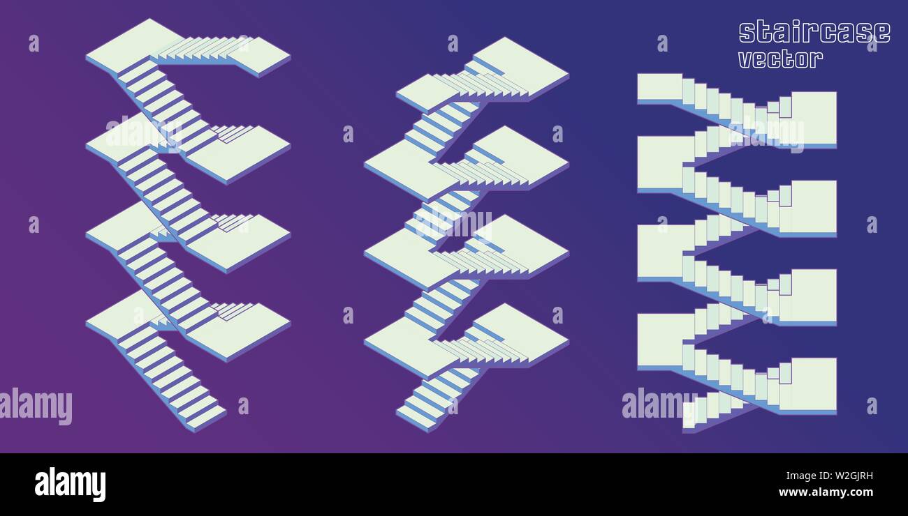 Concept of steps to success and achieving your goal. Staircase 3D ...