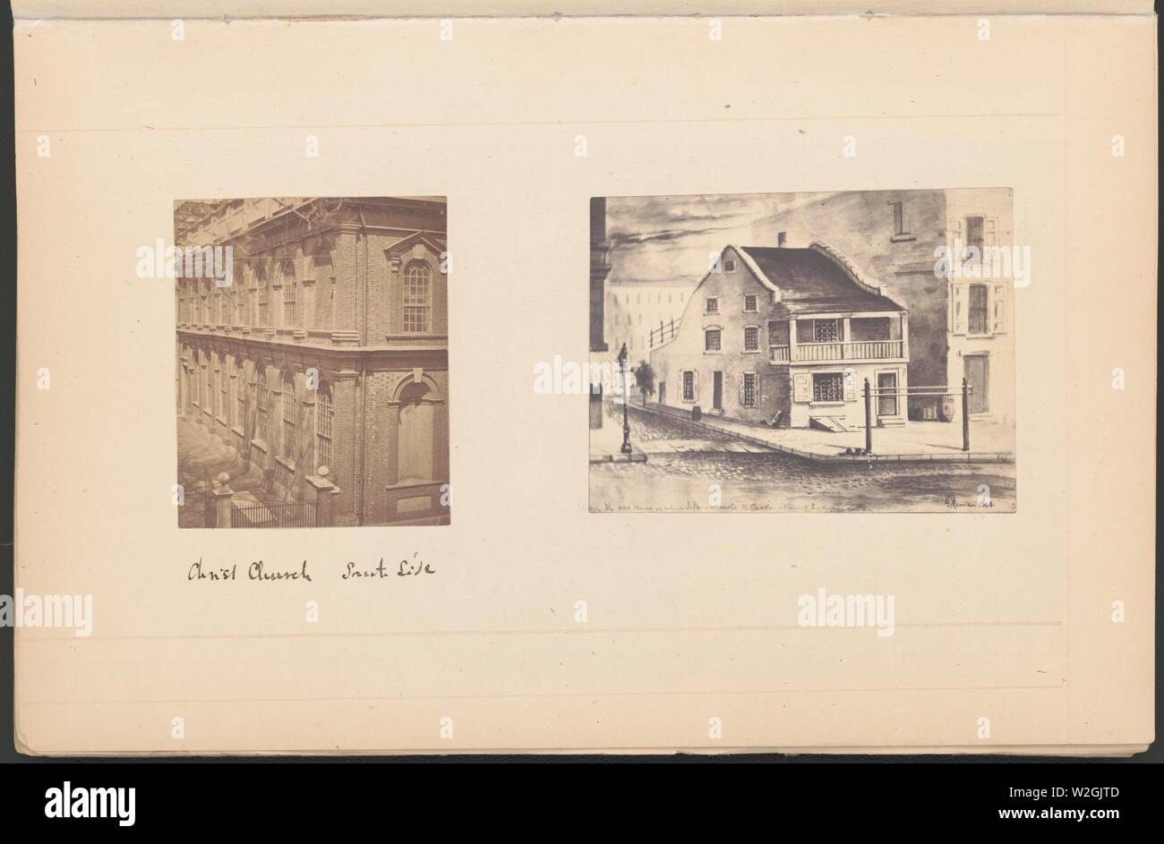 Christ Church, south side The old house in which Jefferson wrote the ...