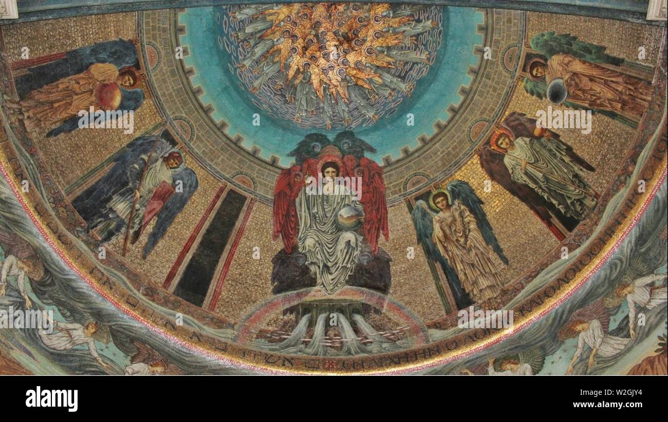 Christ Enthroned in the Heavenly Jerusalem, St Paul's Stock Photo - Alamy