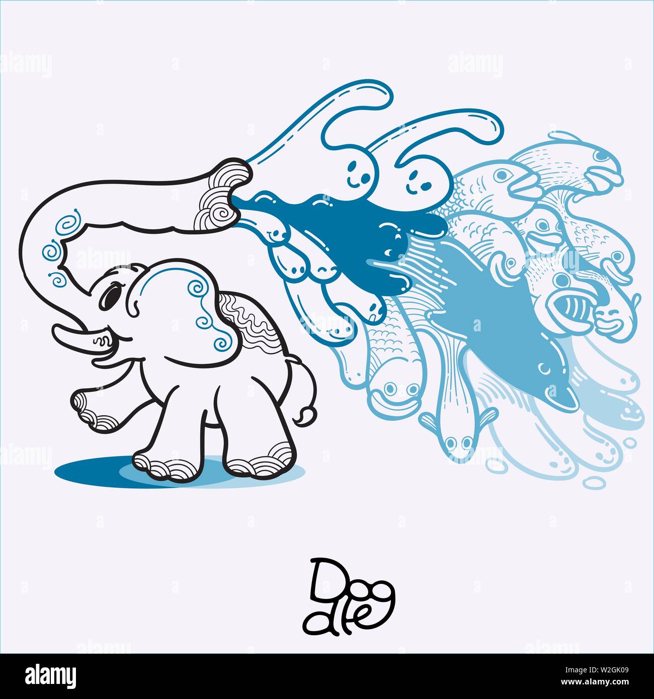 Baby Elephant Cute Trunk Funny High Resolution Stock Photography and ...