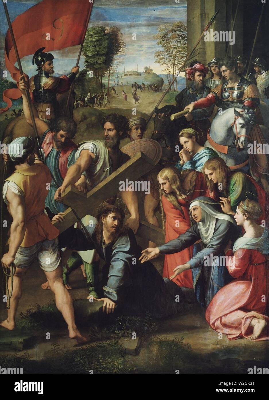 Christ Falling on the Way to Calvary - Raphael Stock Photo - Alamy