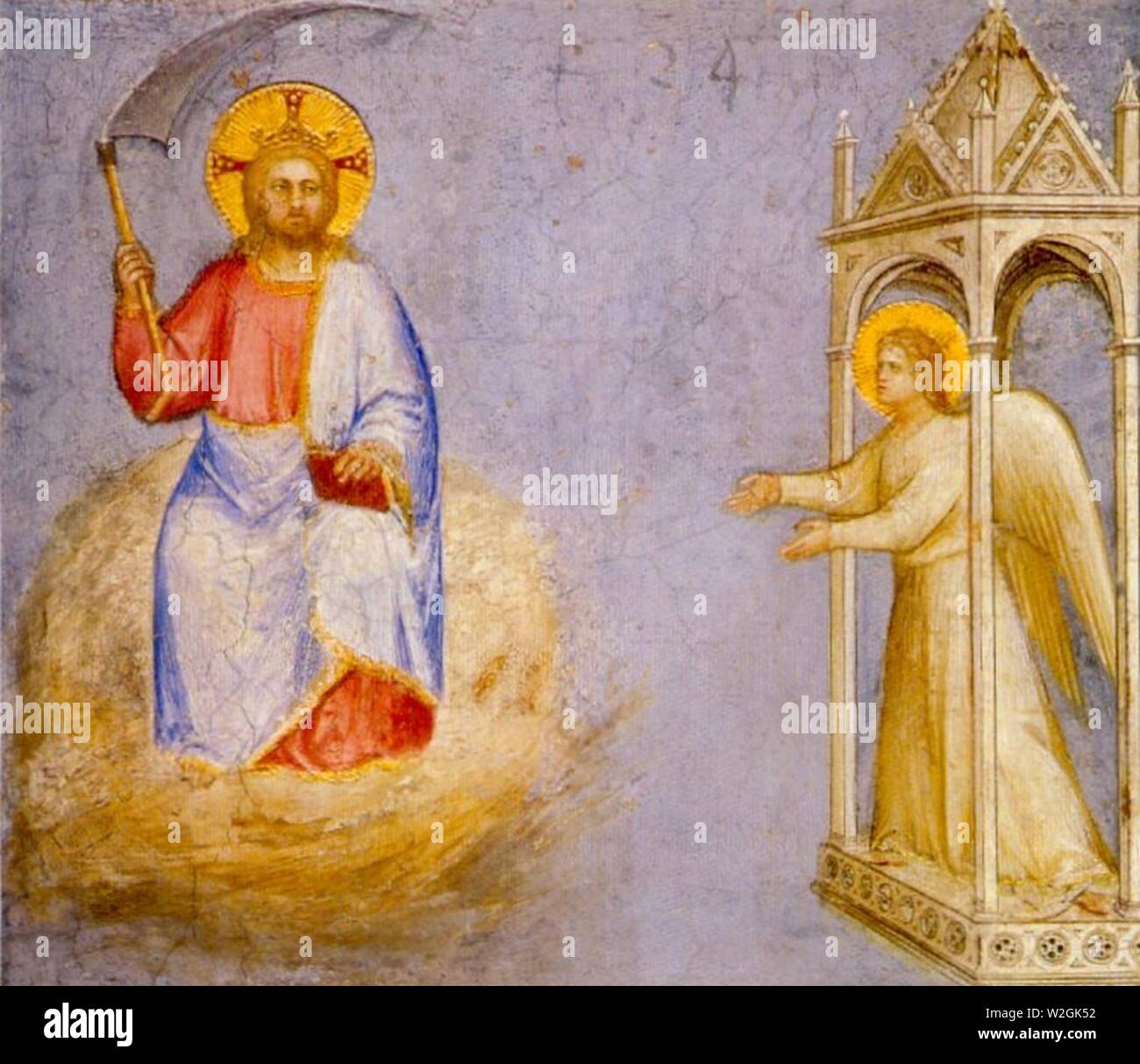 Christ holding a scythe, Battistero di Padova Stock Photo - Alamy