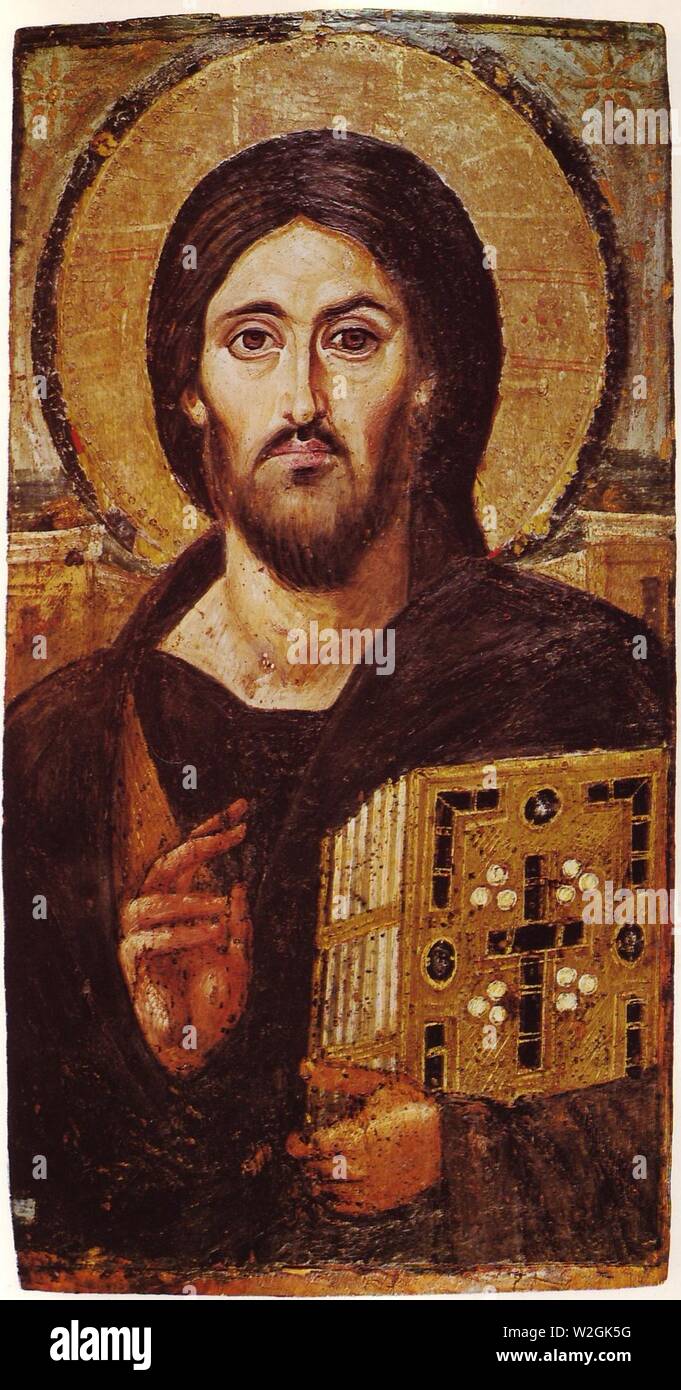 Christ Icon Sinai 6th century Stock Photo - Alamy