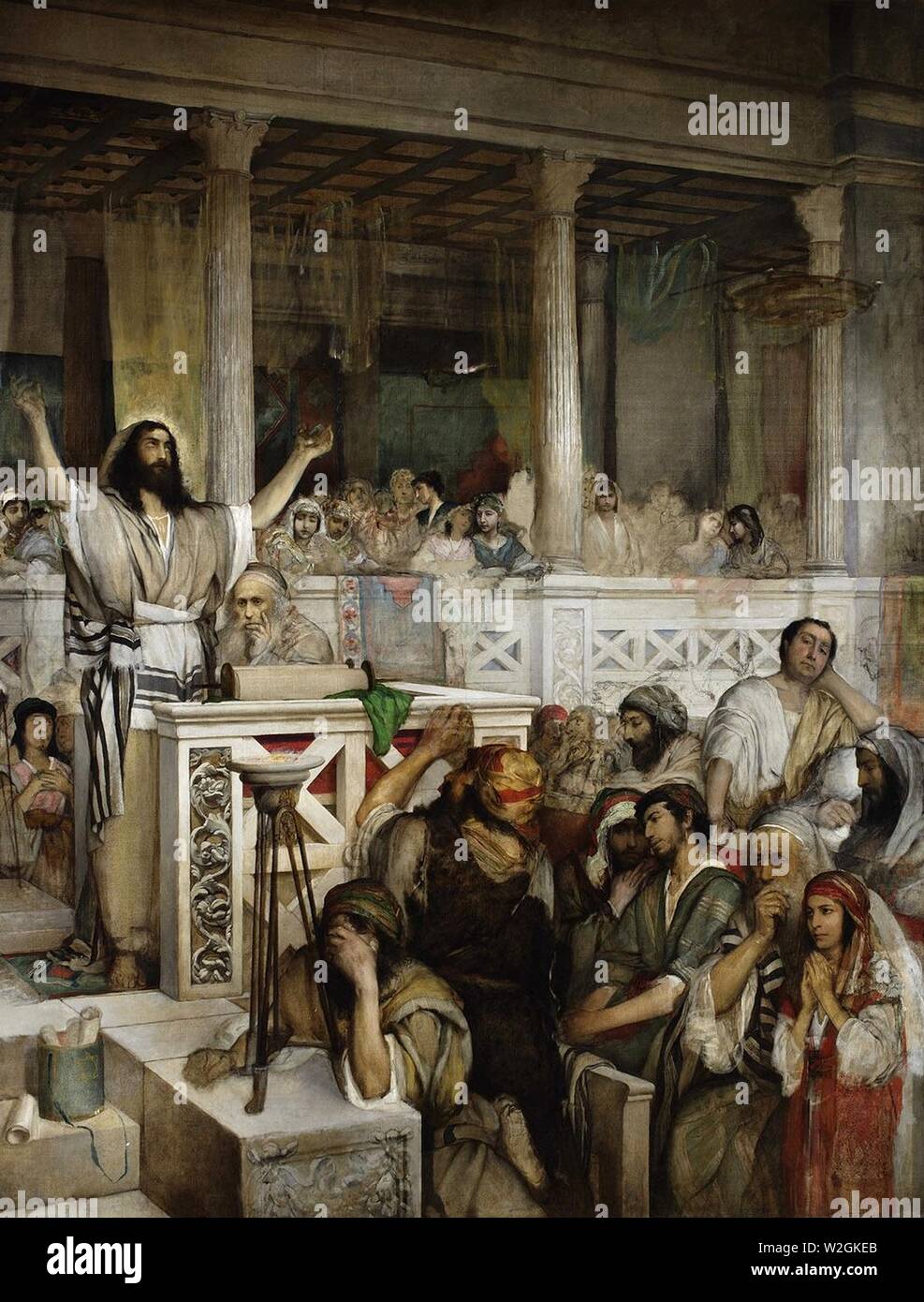 Christ Teaching at Capernaum Stock Photo - Alamy