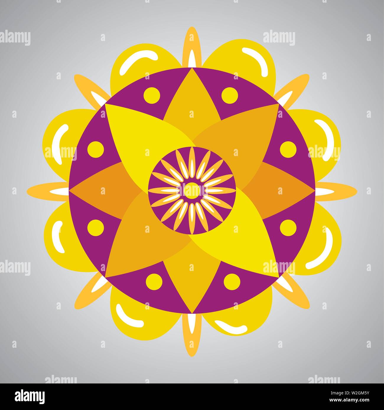 hindu tradicional flower with petals design Stock Vector Image & Art ...
