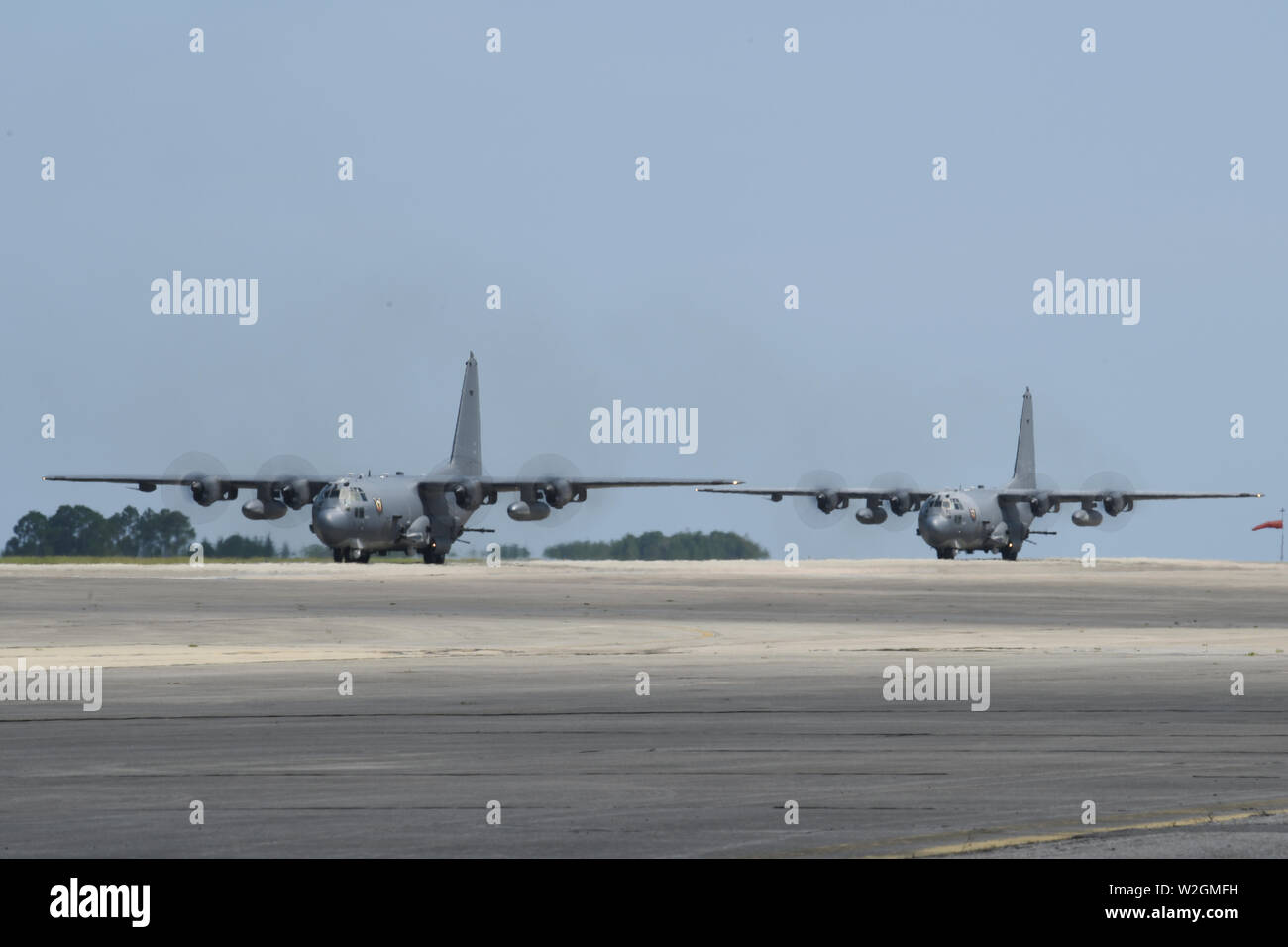 Two AC-130U Spooky gunships with the 4th Special Operations Squadron ...