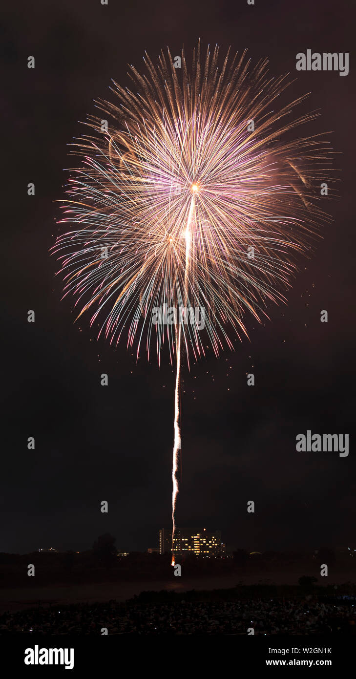 A display of colorful fireworks are very beautiful Stock Photo - Alamy