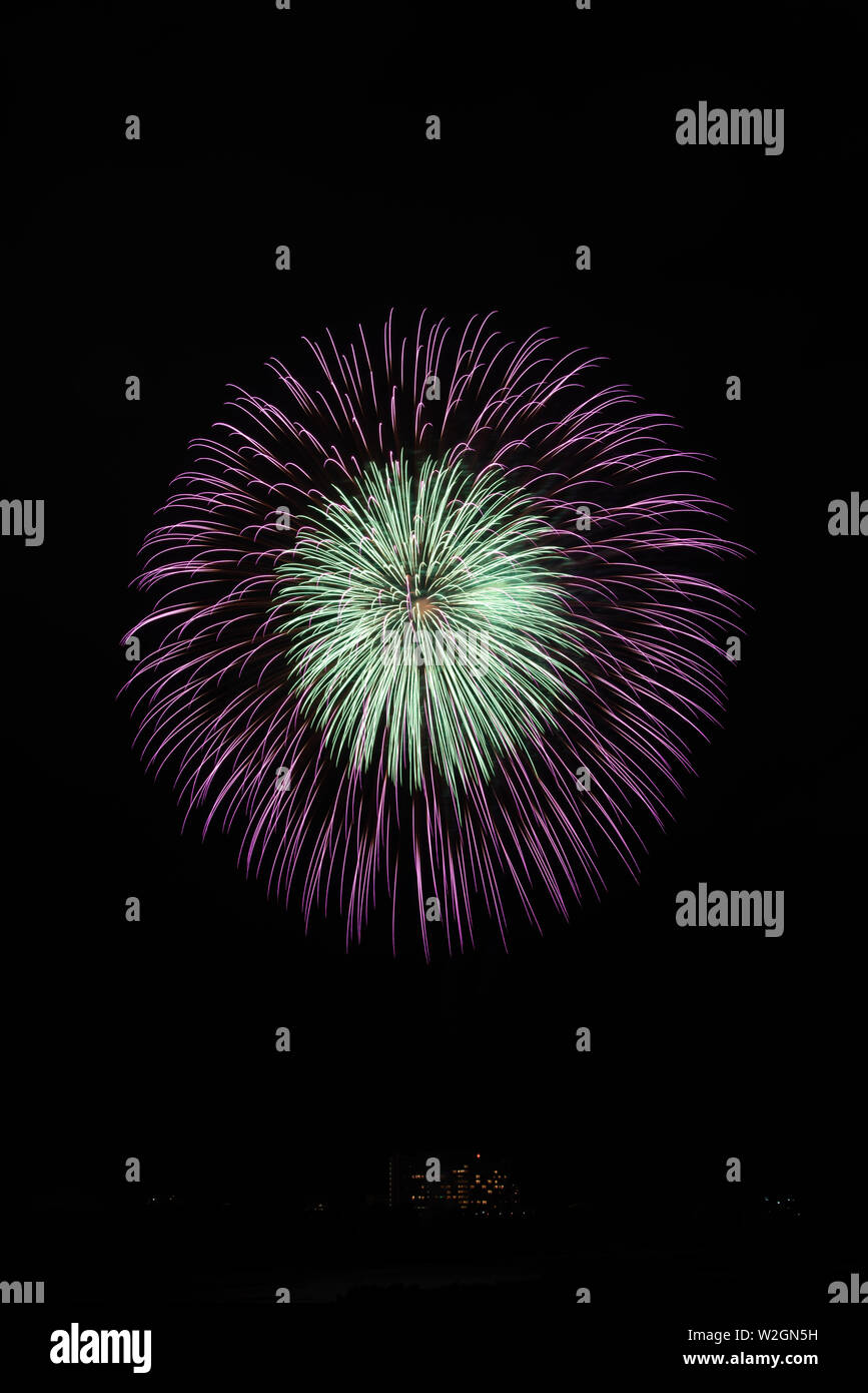 A display of colorful fireworks are very beautiful Stock Photo - Alamy