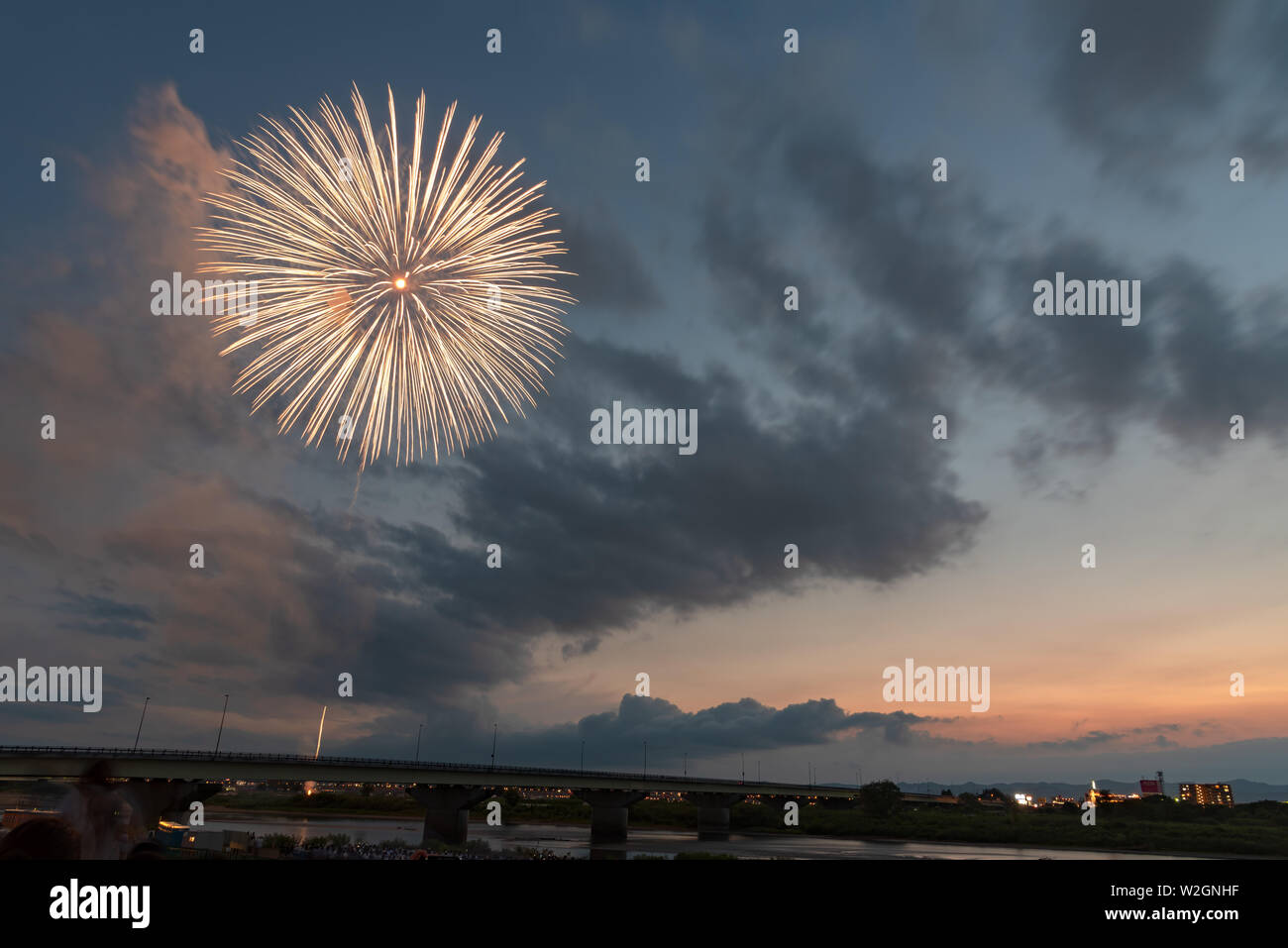A display of colorful fireworks are very beautiful Stock Photo - Alamy