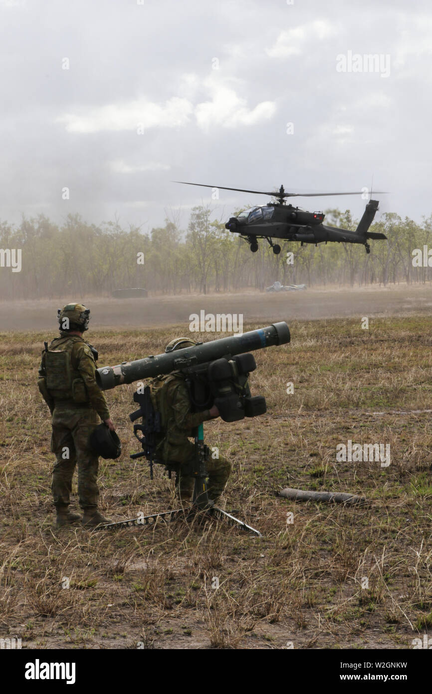 Australian Soldiers from the Royal Australian Regiment, position a RBS ...