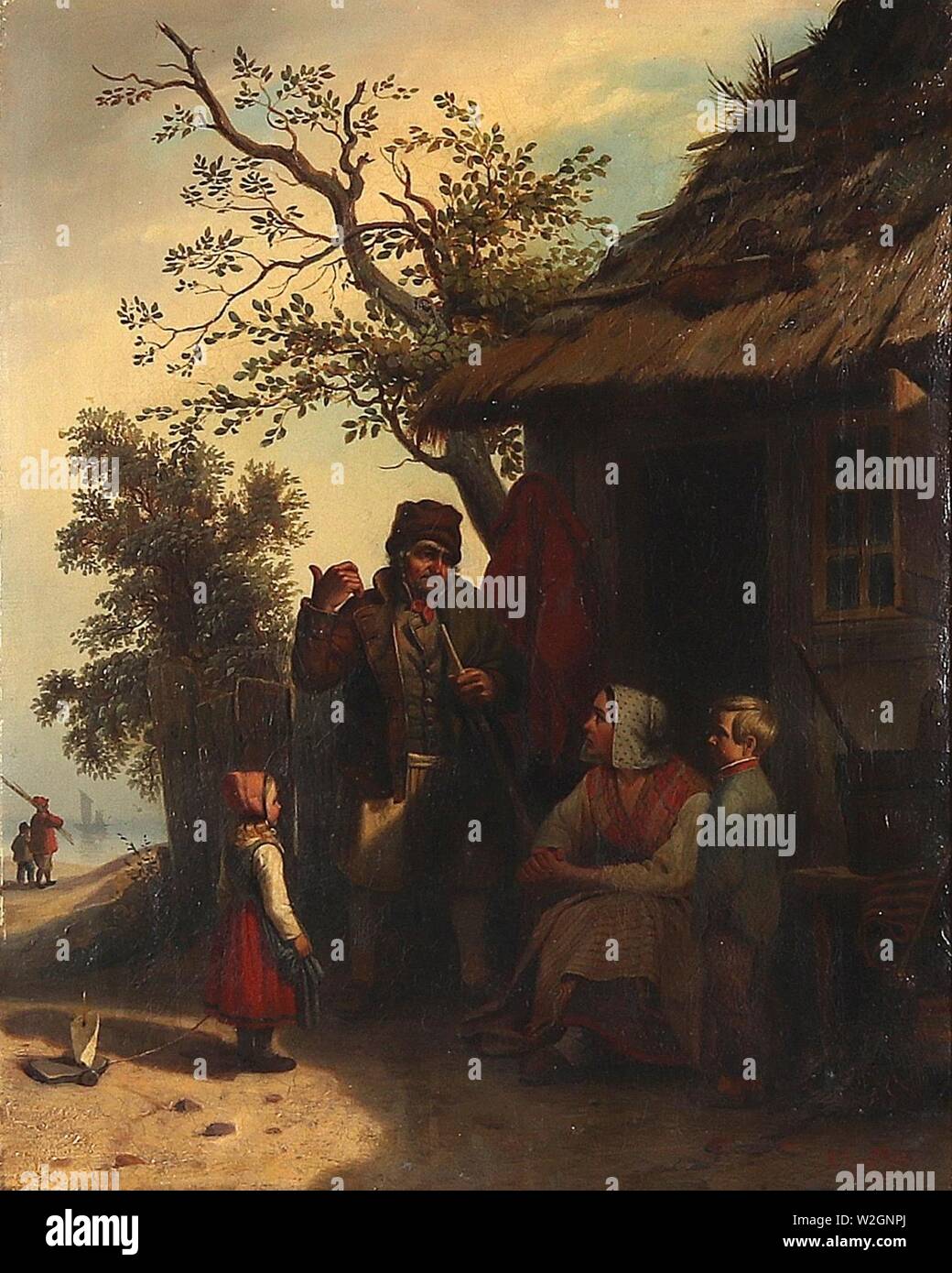 Christian Grothe - Fischerfamilie vor dem Haus Stock Photo - Alamy