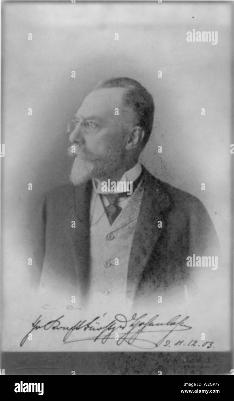 Christian Kraft furst zu Hohenlohe 1903 Stock Photo - Alamy