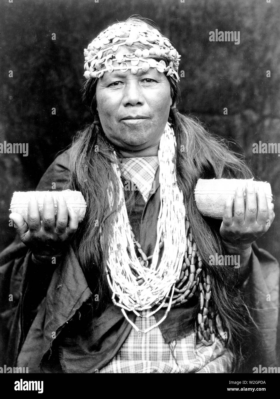 Athapascan Hupa woman from northwestern California (original caption ...