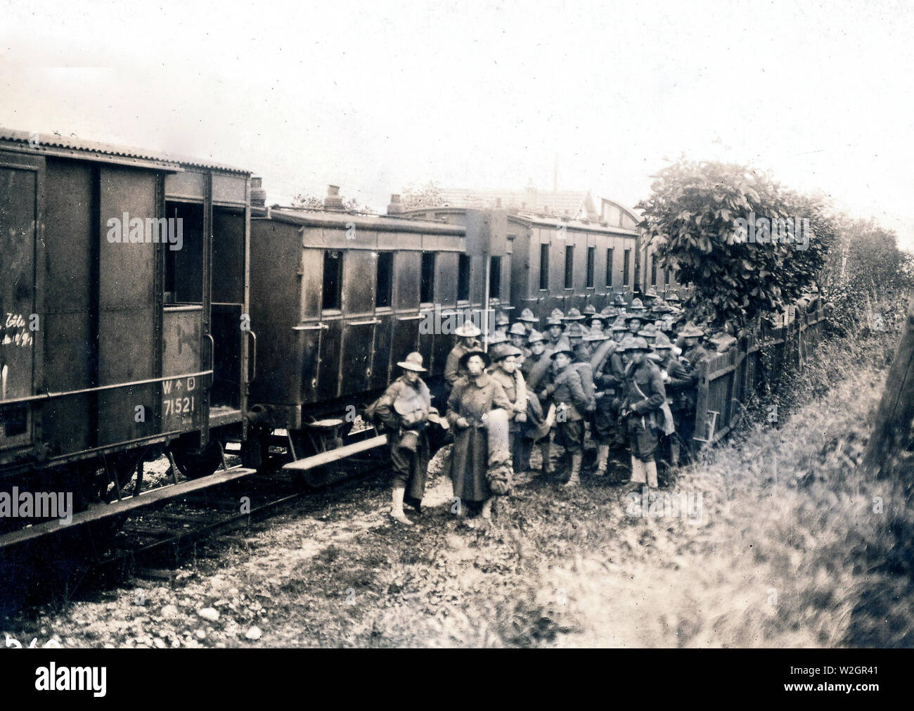 Early arrivals in France - American Expeditionary Forces ca. 1918 Stock ...