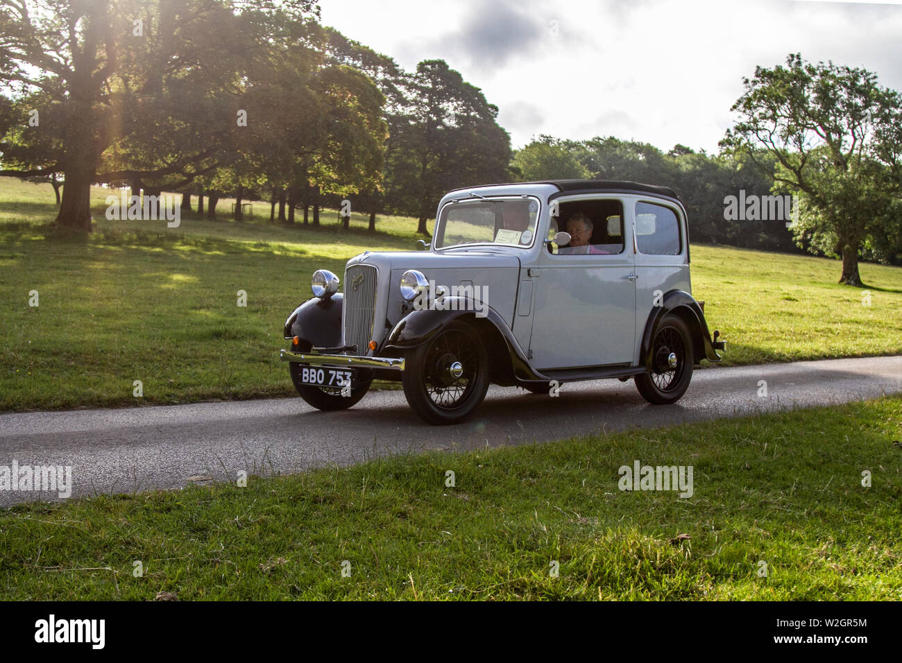 1938 30s pre-war grey Austin 7 at the Classic Car Rally midsummer ...