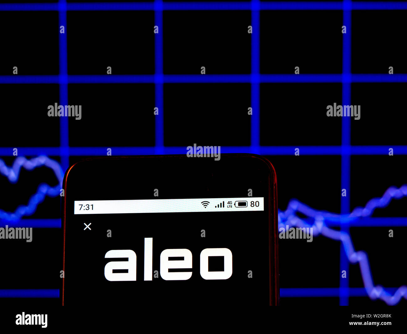 In this photo illustration the Aleo Solar logo is seen displayed on a ...