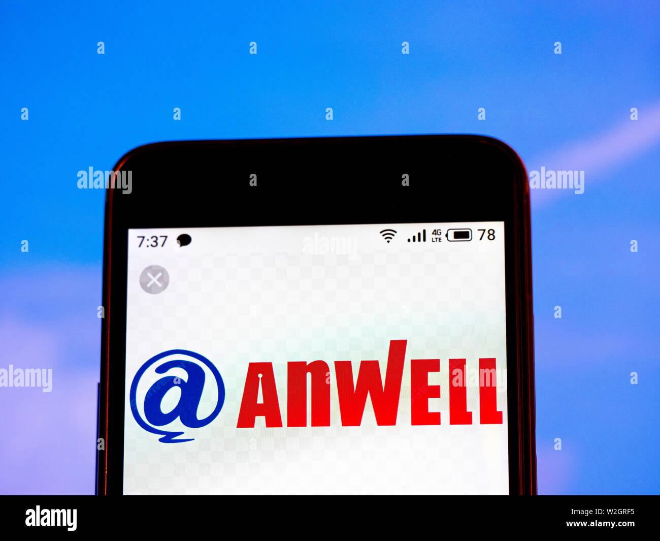 In this photo illustration the Anwell Technologies logo is seen ...