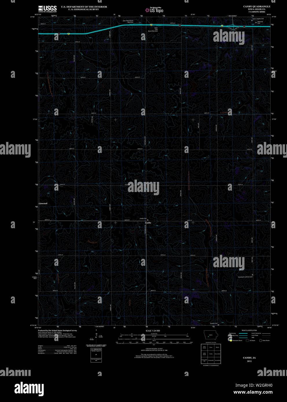 Map of canby hi-res stock photography and images - Alamy