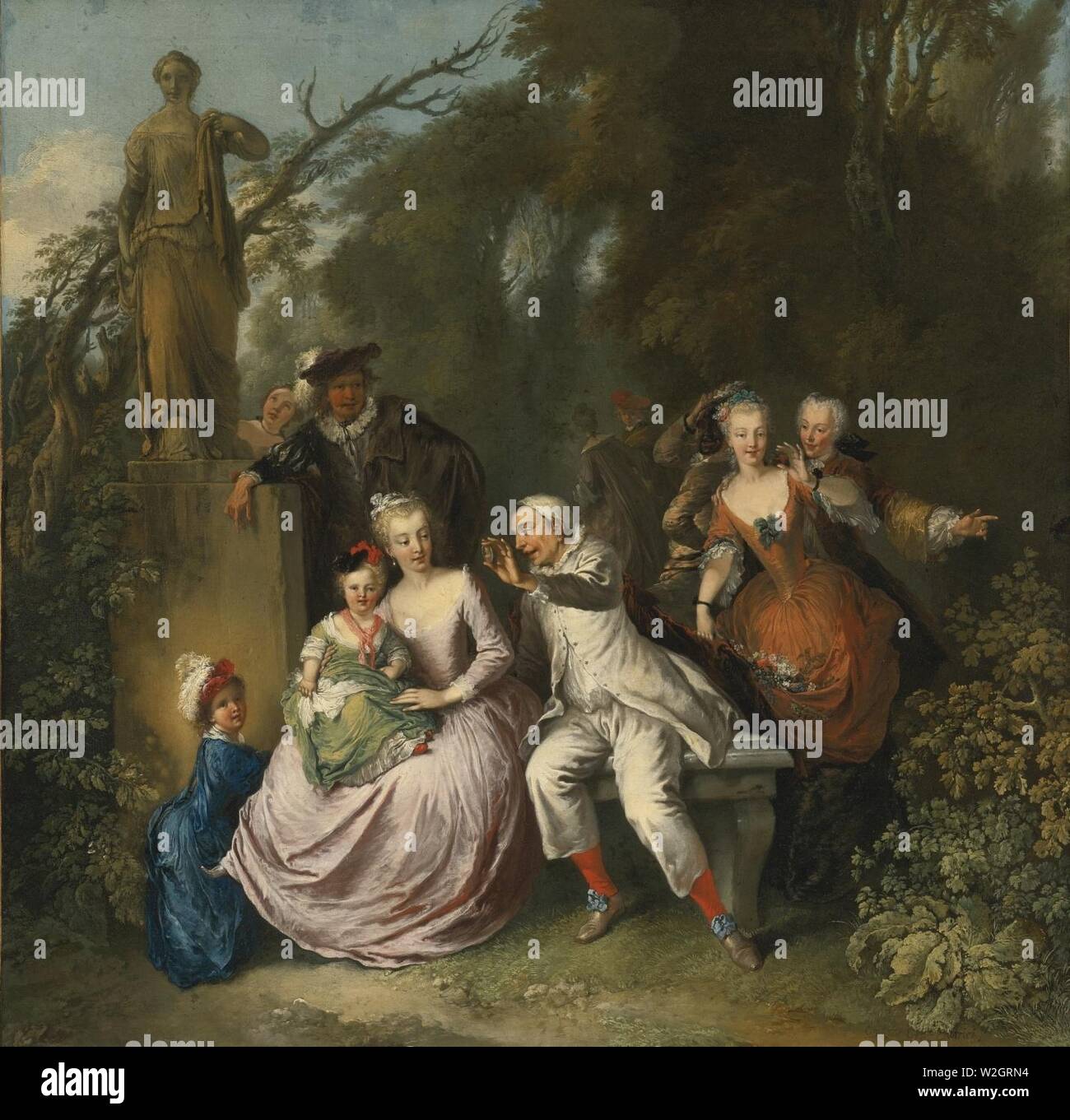 Christian Wilhelm Ernst Dietrich A Comedic Performance In a Park ...