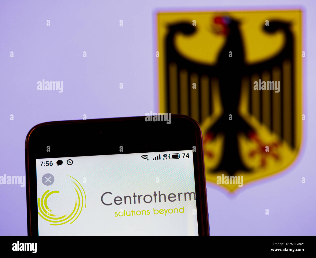 In this photo illustration the Centrotherm Photovoltaics AG logo is ...