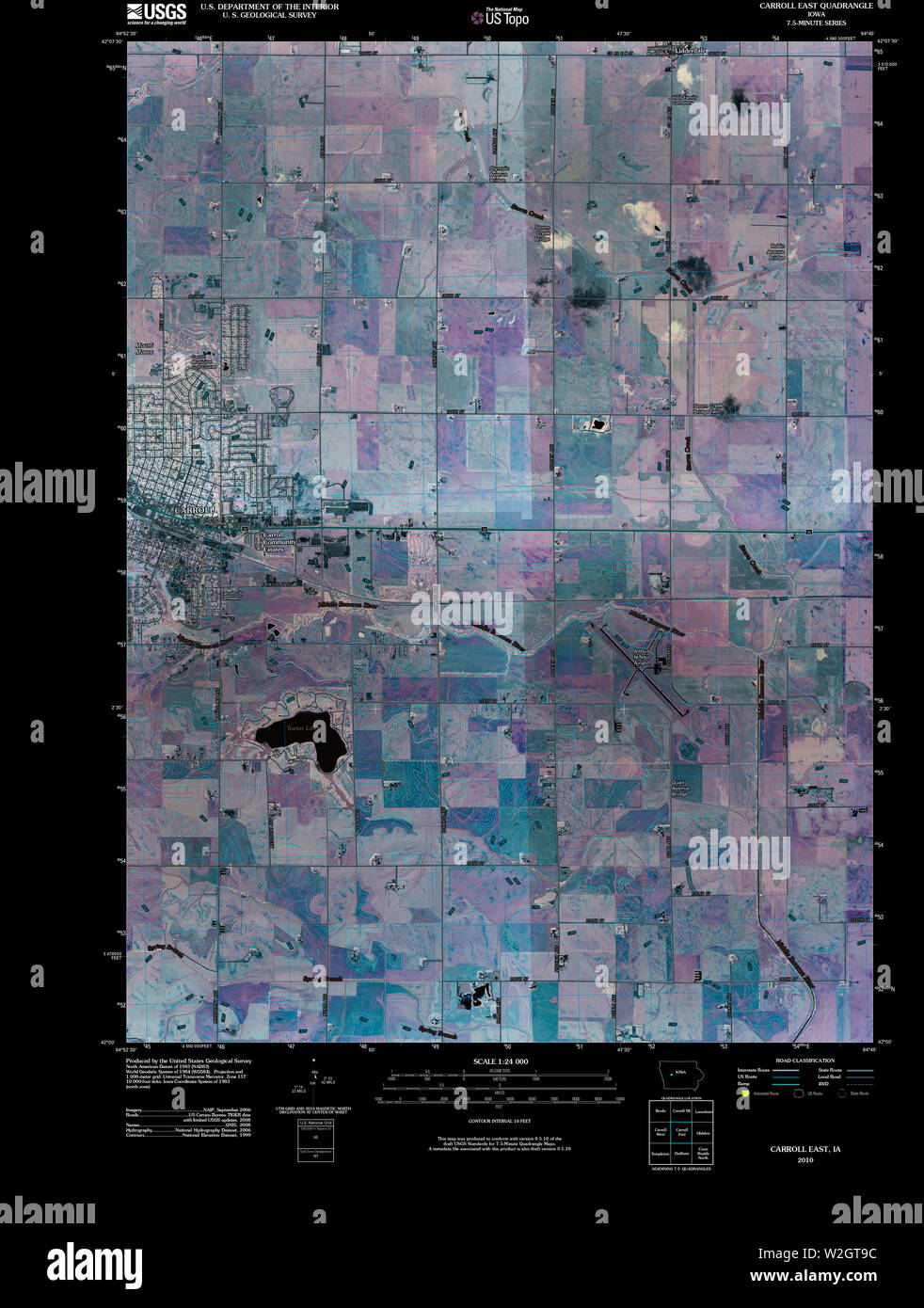 Carroll iowa map hi-res stock photography and images - Alamy