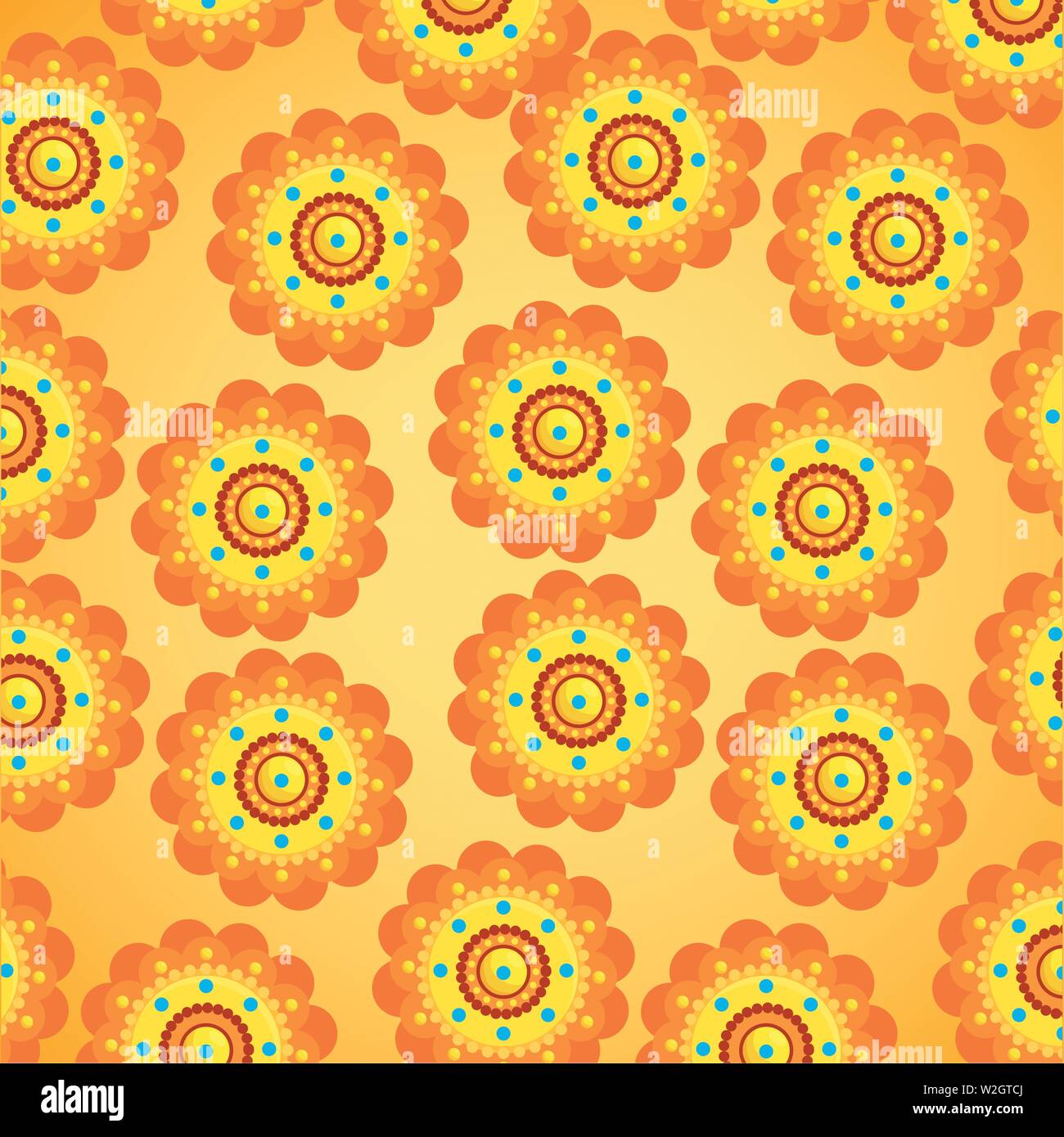 hindu flowers tradition and decoration background Stock Vector Image ...