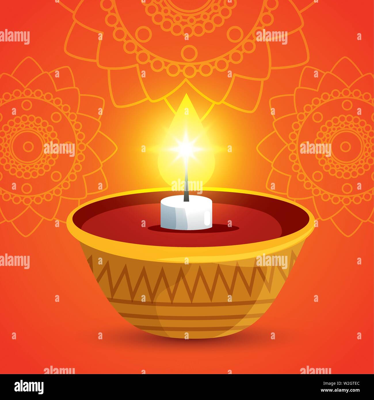 poster of hindu event with candle design Stock Vector Image & Art - Alamy