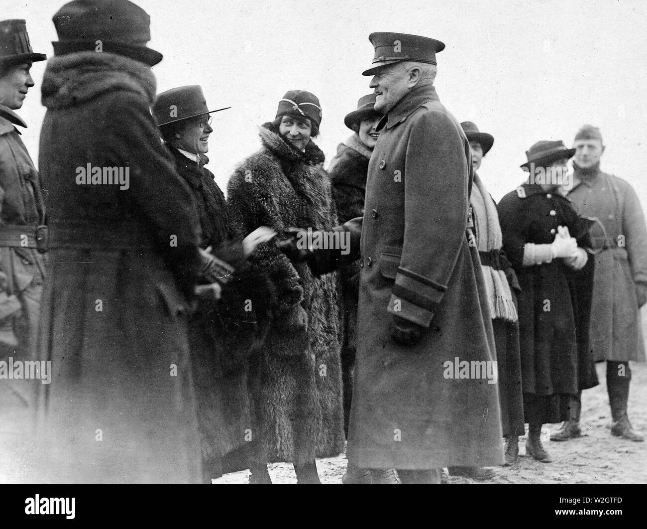 General John J. Pershing, Commander in Chief, A.E.F., talking to Red ...