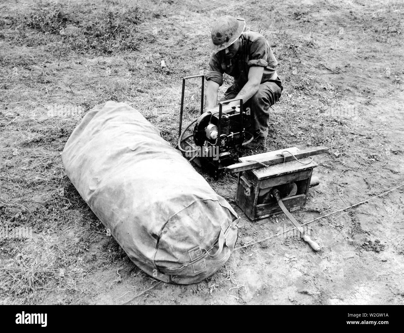 Fifth Army. Anzio Area, Italy. Dummy tank designed by British, made of ...