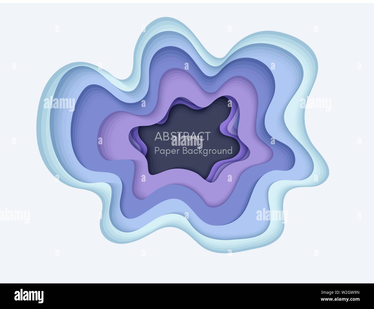 Abstract 3d background with papercut shapes. Paper design, vector ...