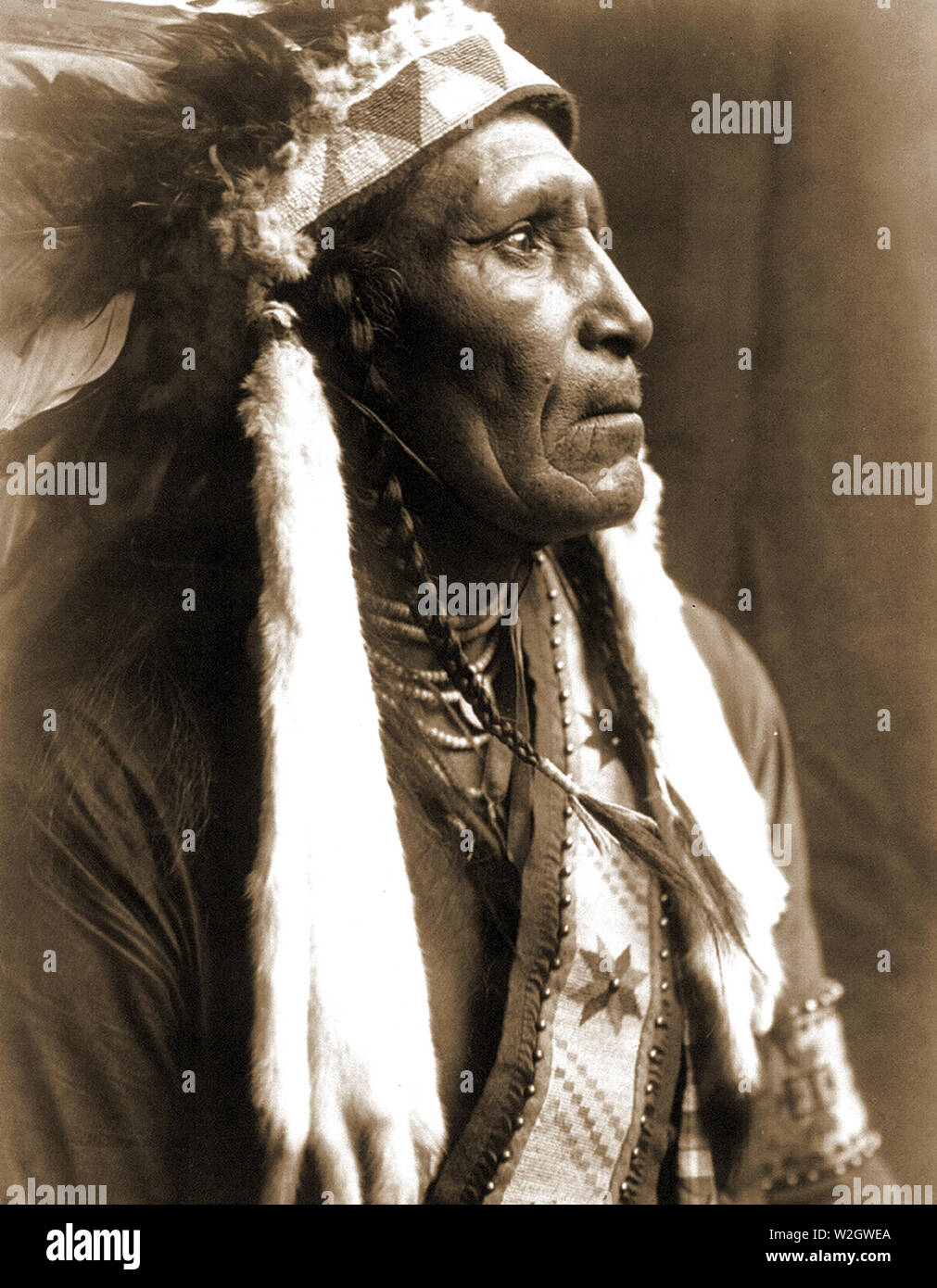 Edward S. Curtis Native American Indians - Raven Blanket, wearing ...