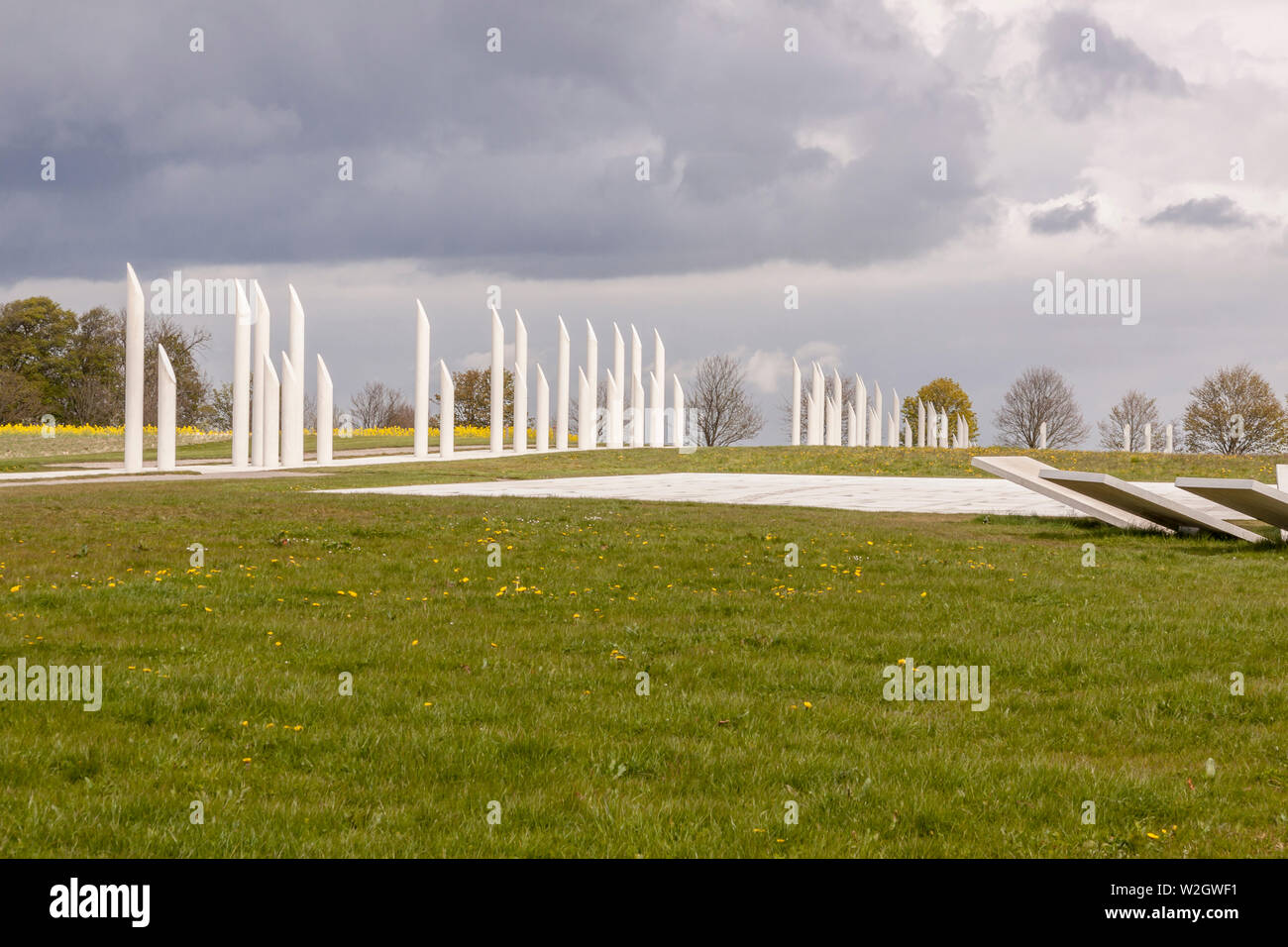Monument area UNESCO World Heritage in Jelling, Denmark Stock Photo - Alamy