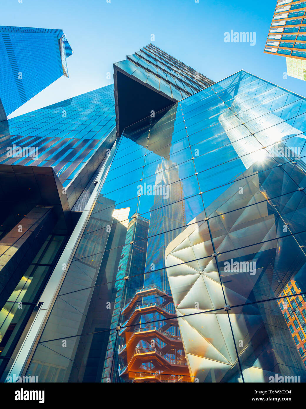 Hudson river glass buildings hi-res stock photography and images - Alamy