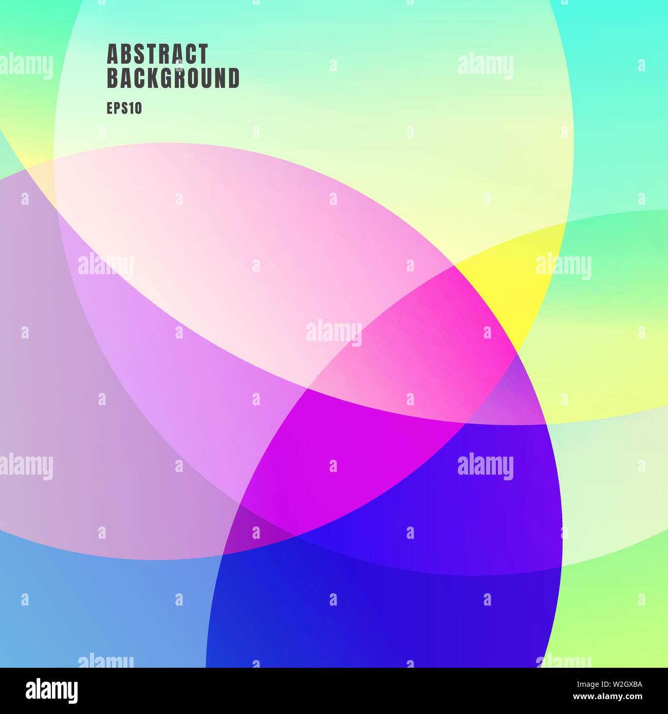 Abstract Colorful Gradients Color Overlapping Circles Background