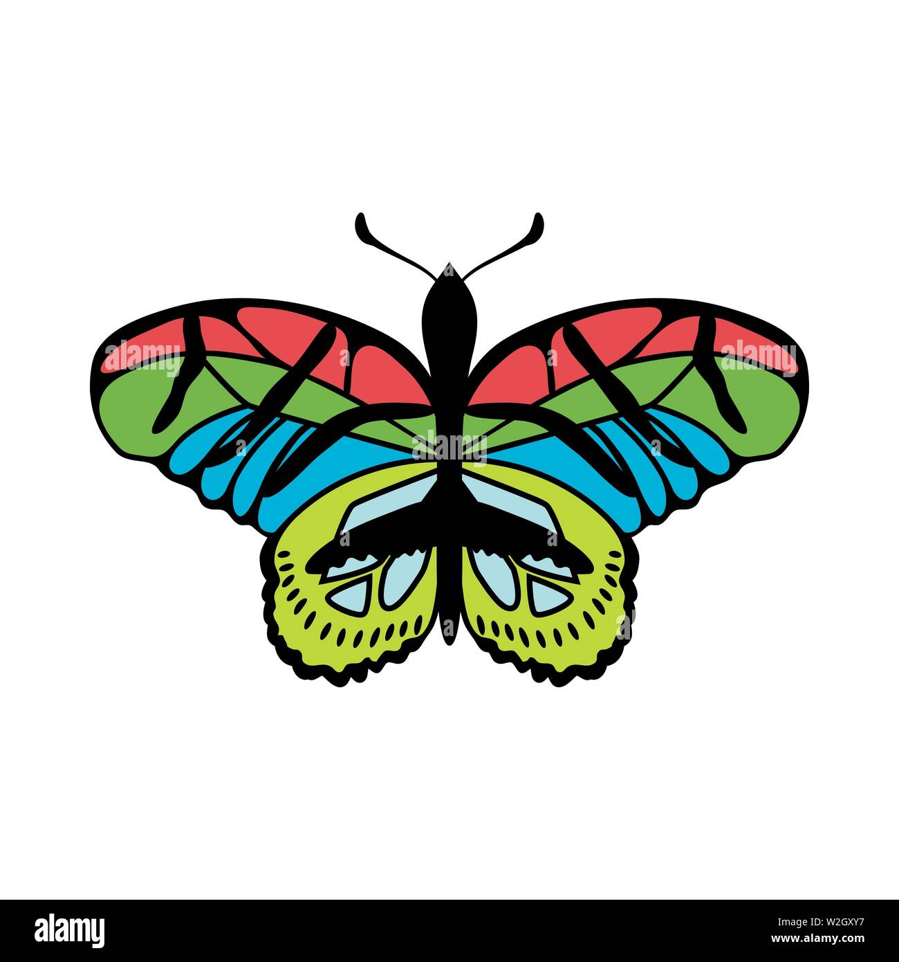 Butterfly Icon. Colored Design. EPS 10 vector illustration Stock Vector ...