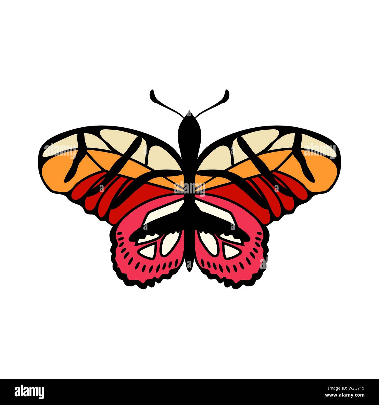 Butterfly Icon. Colored Design. EPS 10 vector illustration Stock Vector ...