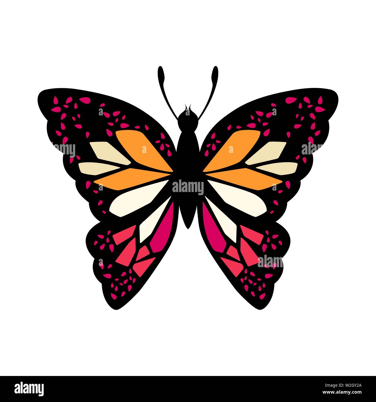 Butterfly Icon. Colored Design. EPS 10 vector illustration Stock Vector ...