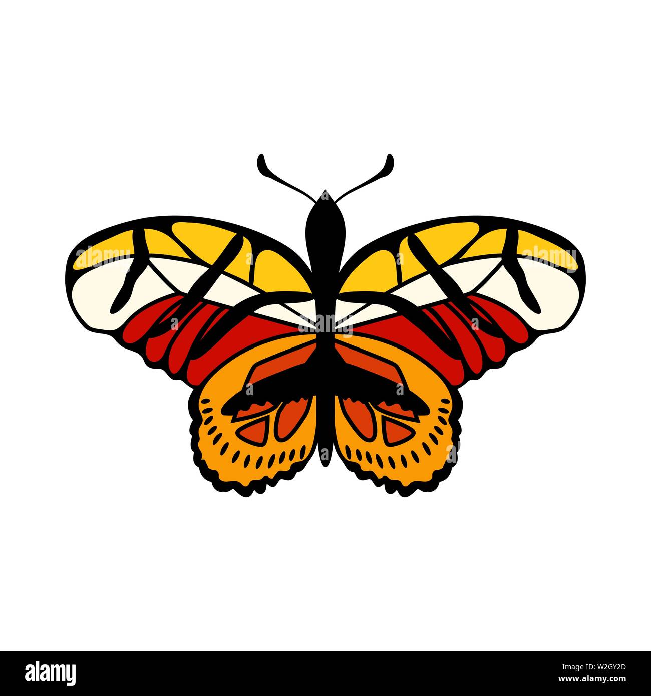 Butterfly Icon. Colored Design. EPS 10 vector illustration Stock Vector ...