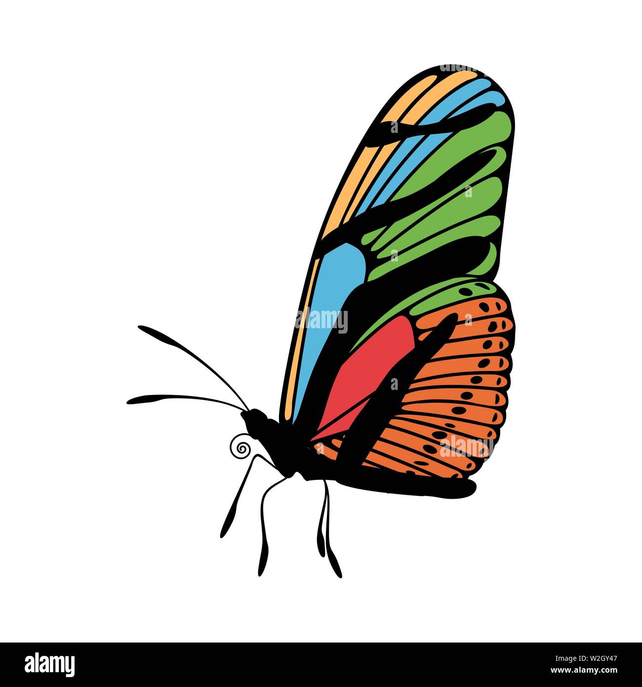 Butterfly Icon. Colored Design. EPS 10 vector illustration Stock Vector ...