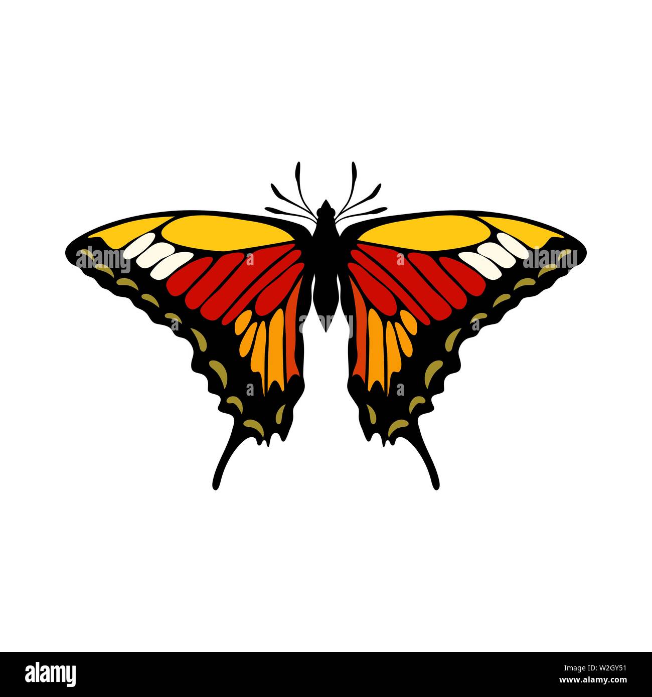 Butterfly Icon. Colored Design. EPS 10 vector illustration Stock Vector ...