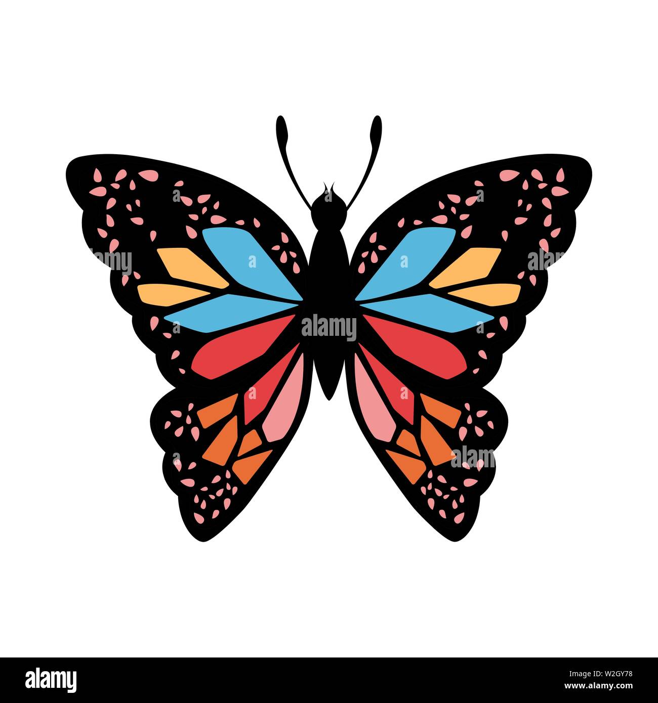 Butterfly Icon. Colored Design. EPS 10 vector illustration Stock Vector ...