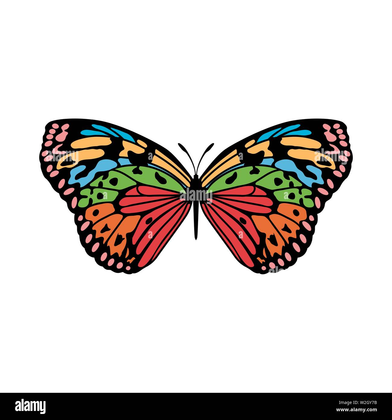 Butterfly Icon. Colored Design. EPS 10 vector illustration Stock Vector ...