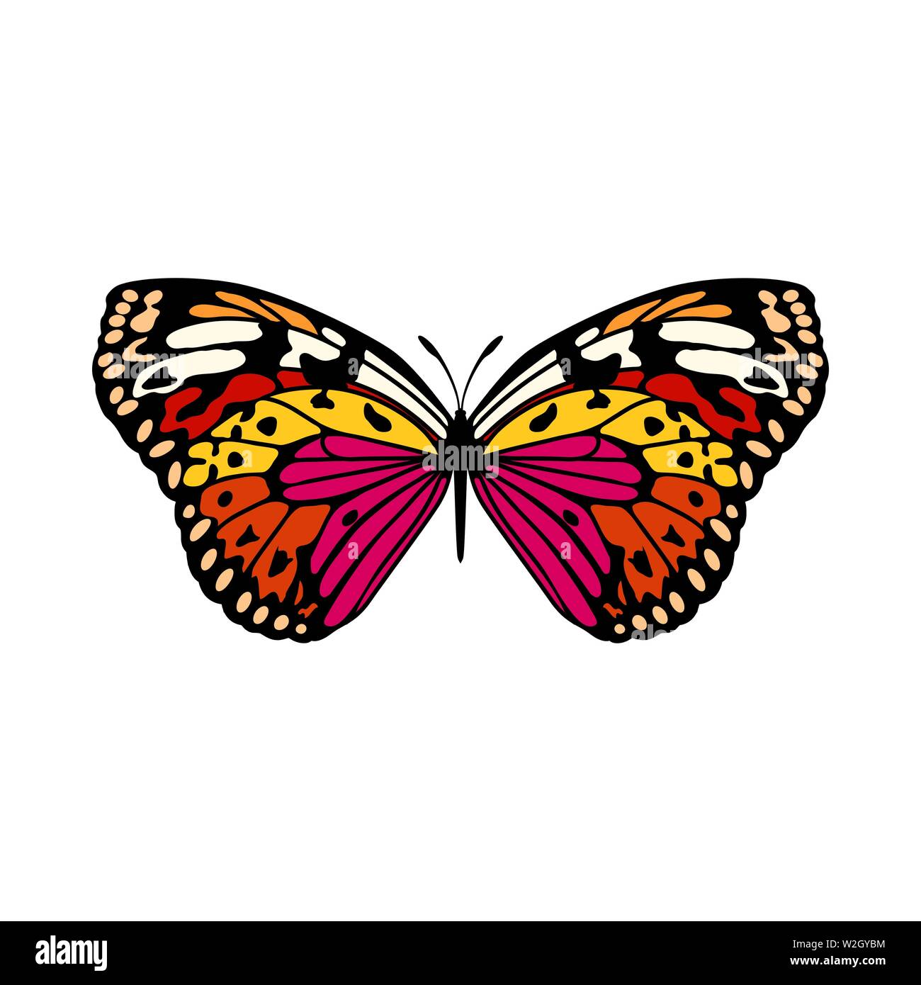 Butterfly Icon. Colored Design. EPS 10 vector illustration Stock Vector ...