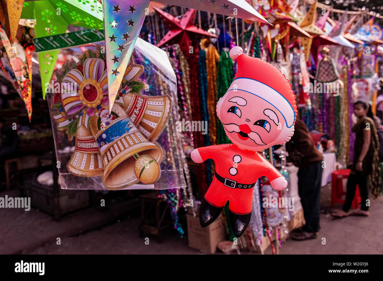 Laughing,Santa claus,at Christmas Street,Kolkata,on,pre-Christmas ...