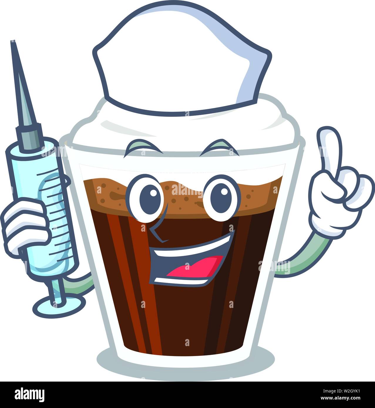 Nurse Irish coffee poured in glass cartoon Stock Vector Image & Art - Alamy