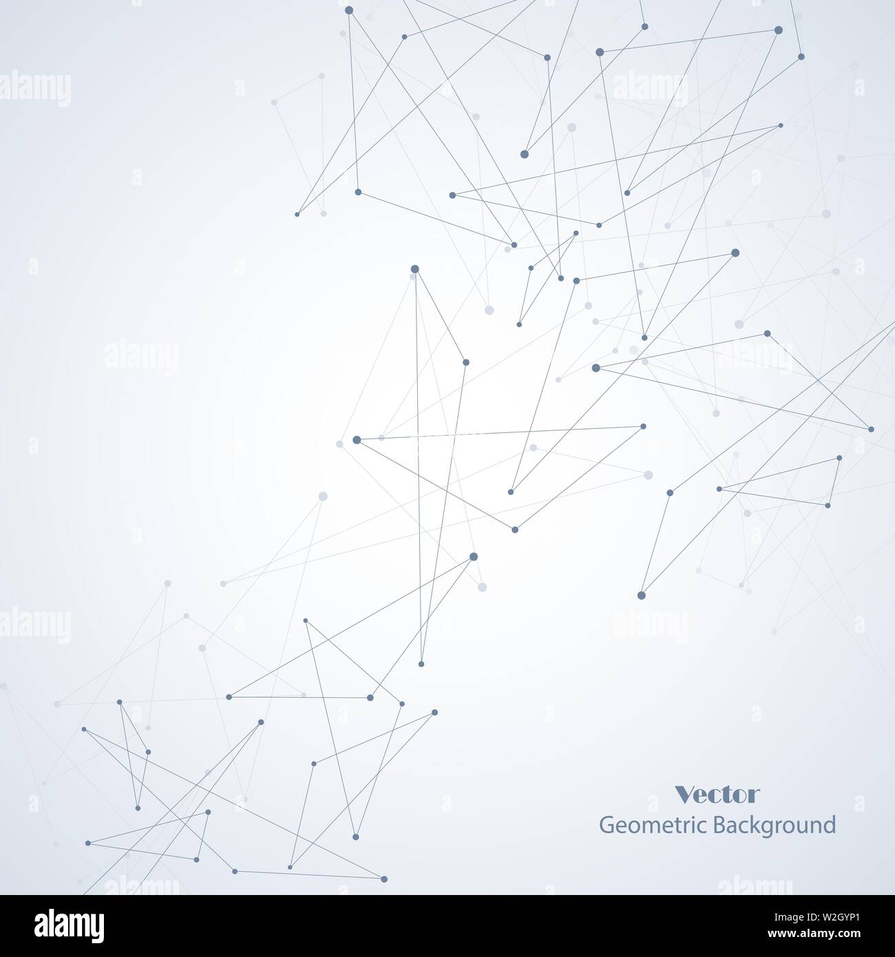 Geometric pattern with connected lines and dots. Vector illustration ...