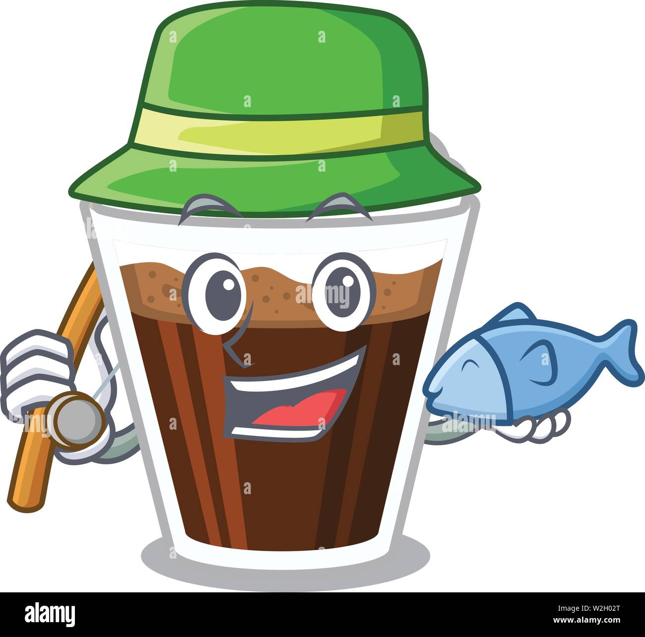 Fishing Irish coffe above the mascot table Stock Vector Image & Art - Alamy