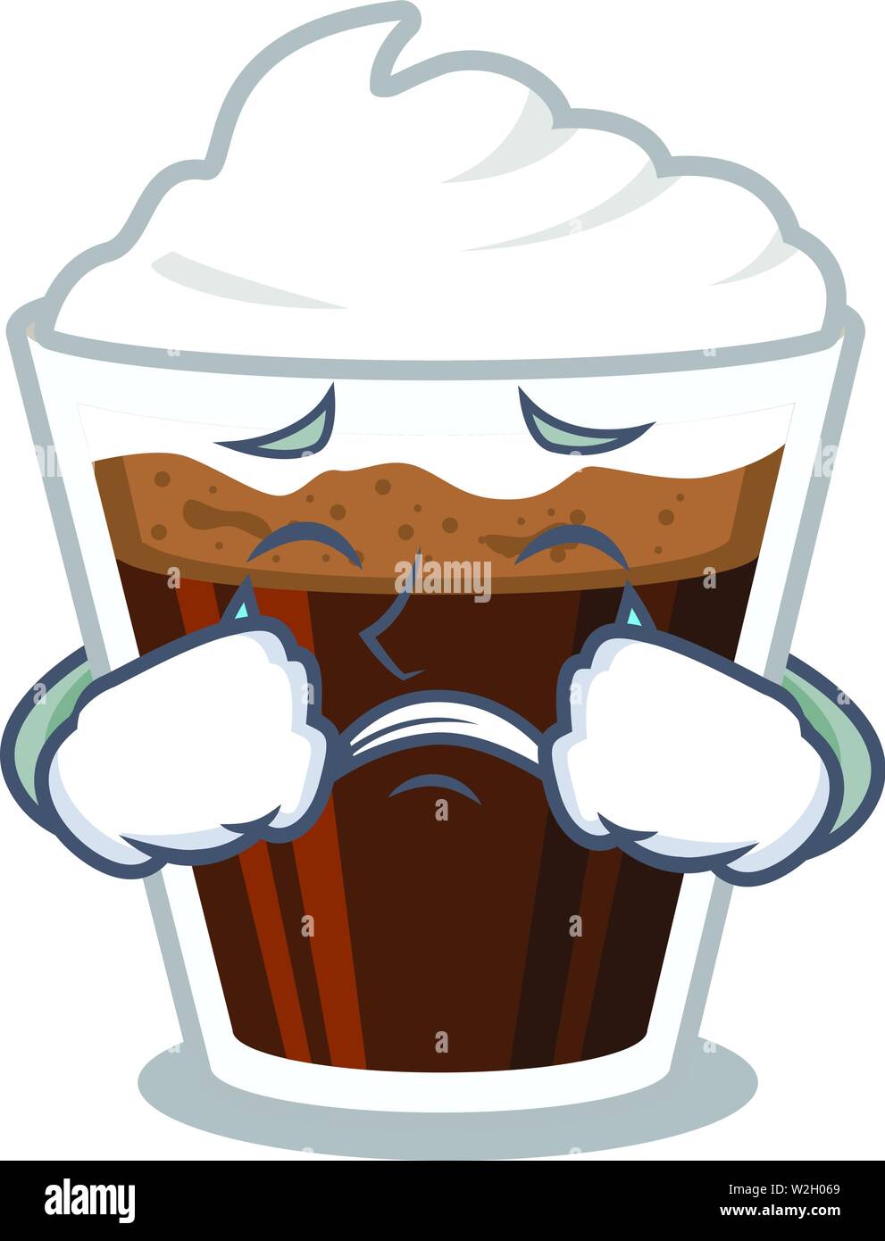 Crying Irish coffe above the mascot table Stock Vector Image & Art - Alamy